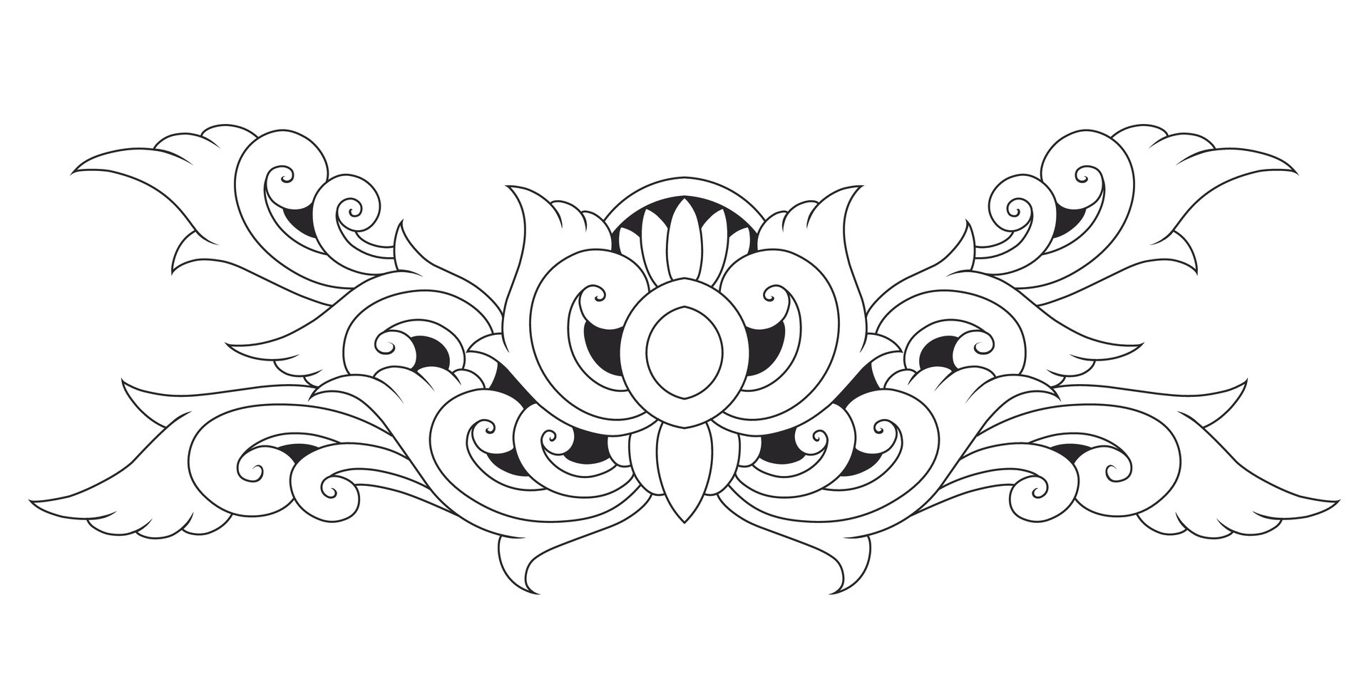 Line art Classic vintage ornament frame elements 44228885 Vector Art at ...