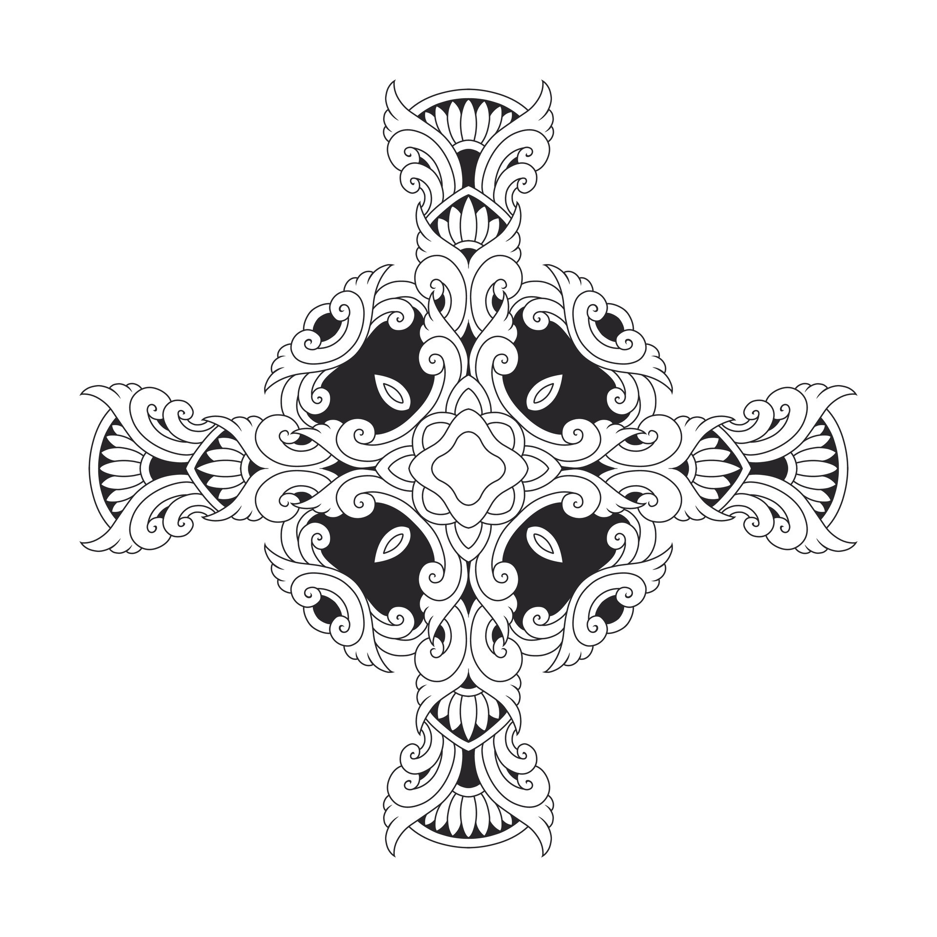 Line art Classic vintage ornament frame elements 44228895 Vector Art at ...