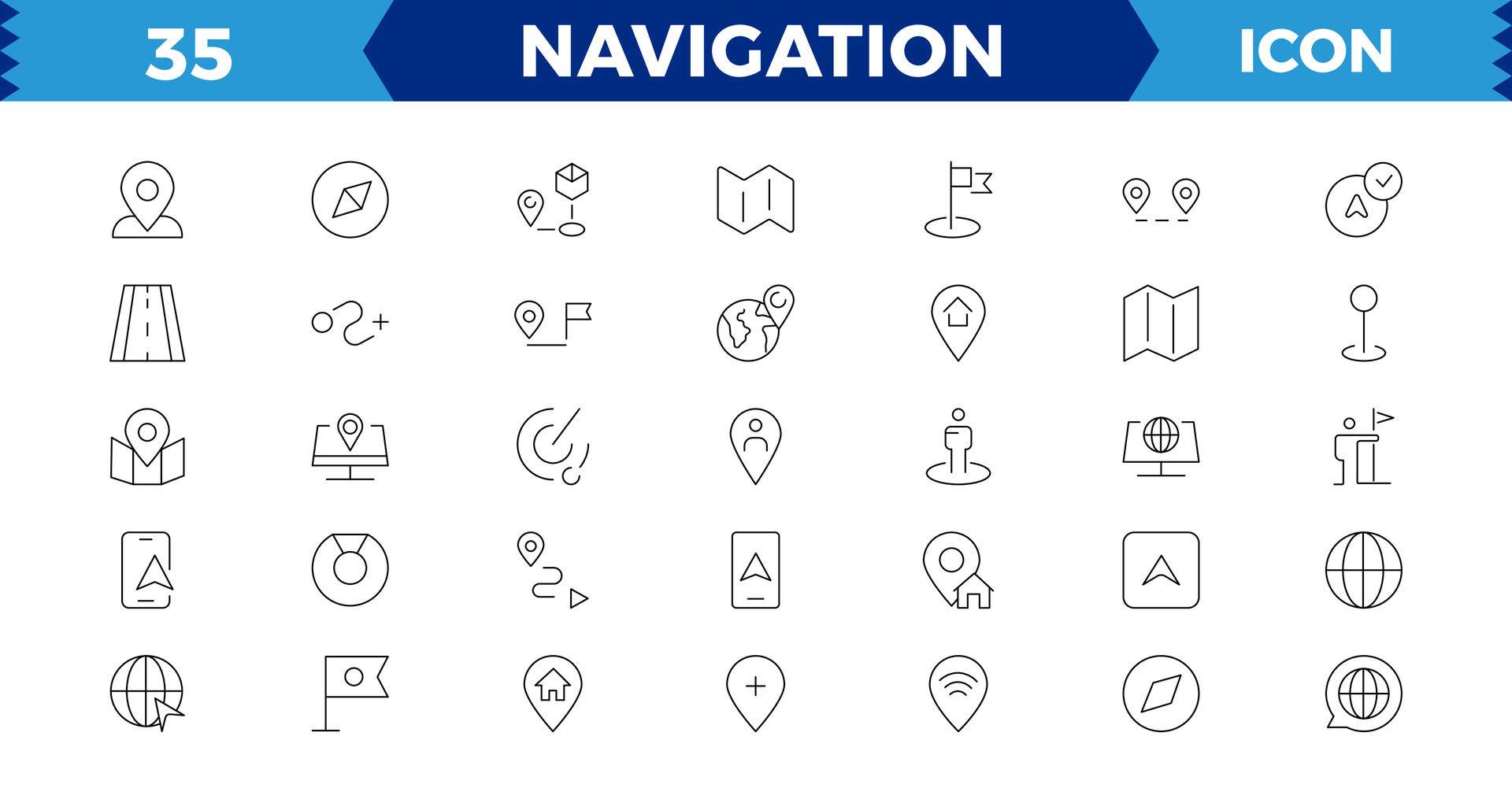 Navigation Iconlocation Icon Set Containing Map Map Pin Gps