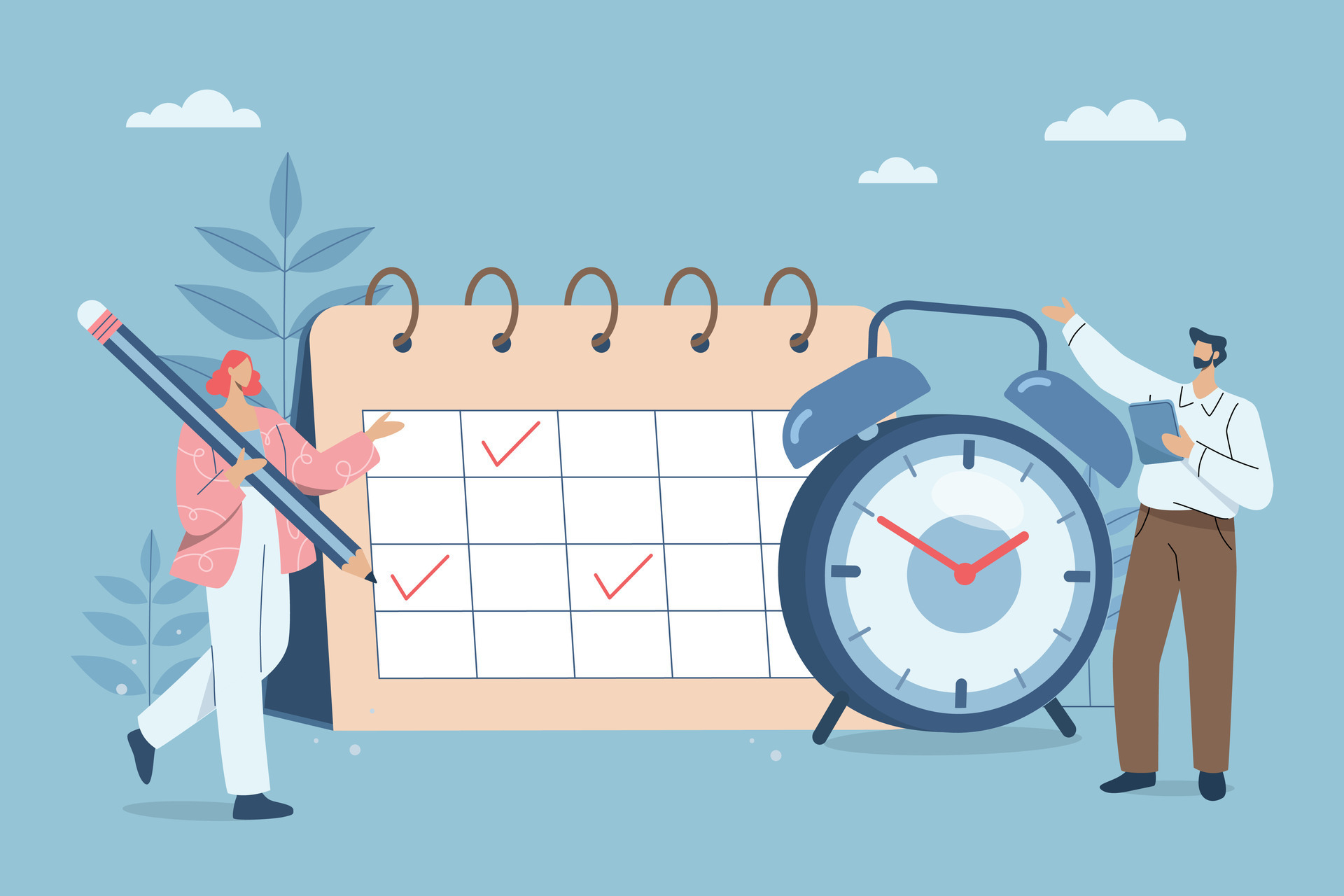 Effective organization of time at work, Managers team organize project ... Effective organization of time at work, Managers team organize project ...