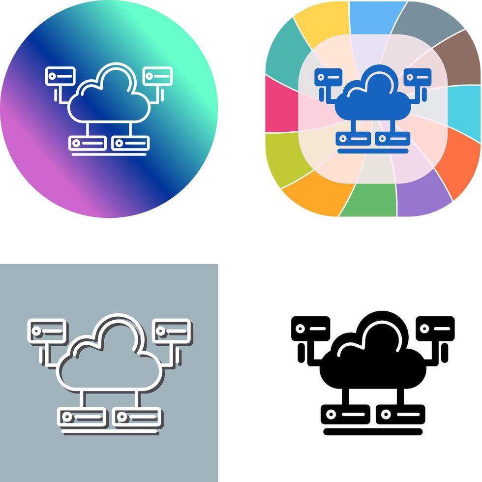 Cloud Database Icon Design 44230487 Vector Art at Vecteezy