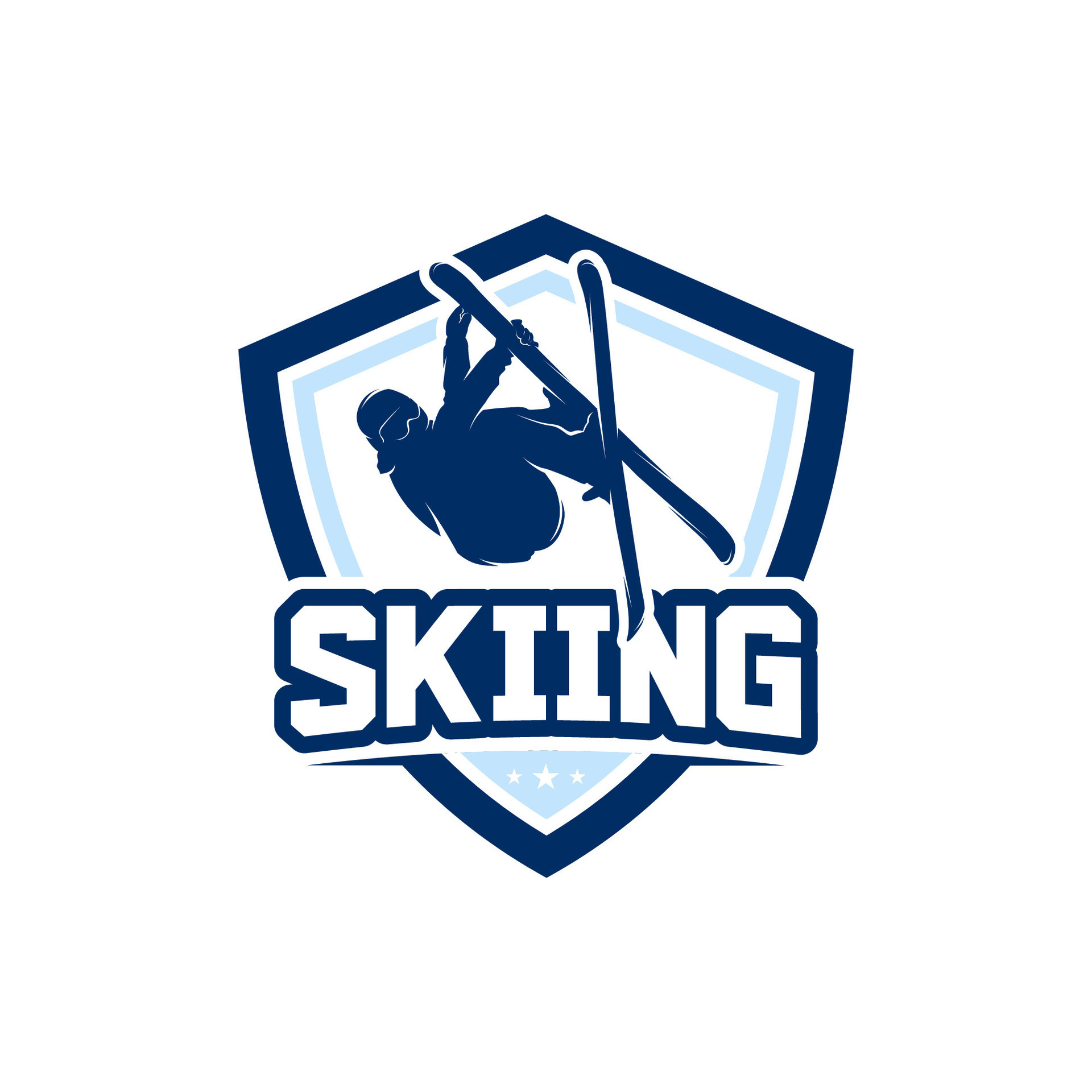 Skiing sport games badge logo design 44238871 Vector Art at Vecteezy