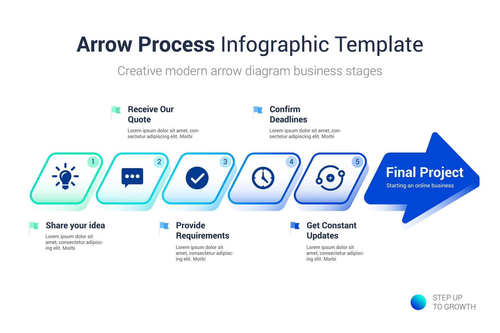 Arrow Process Infographic Template 44245165 Vector Art at Vecteezy Arrow Process Infographic Template 44245165 Vector Art at Vecteezy
