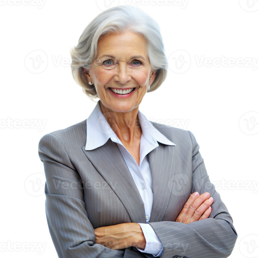 Confident senior businesswoman smiling with arms crossed 44245263 PNG Confident senior businesswoman smiling with arms crossed 44245263 PNG