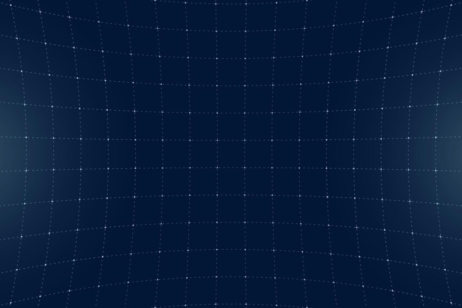 VR HUD futuristic interface voluminous square grid. Line and dot head ...