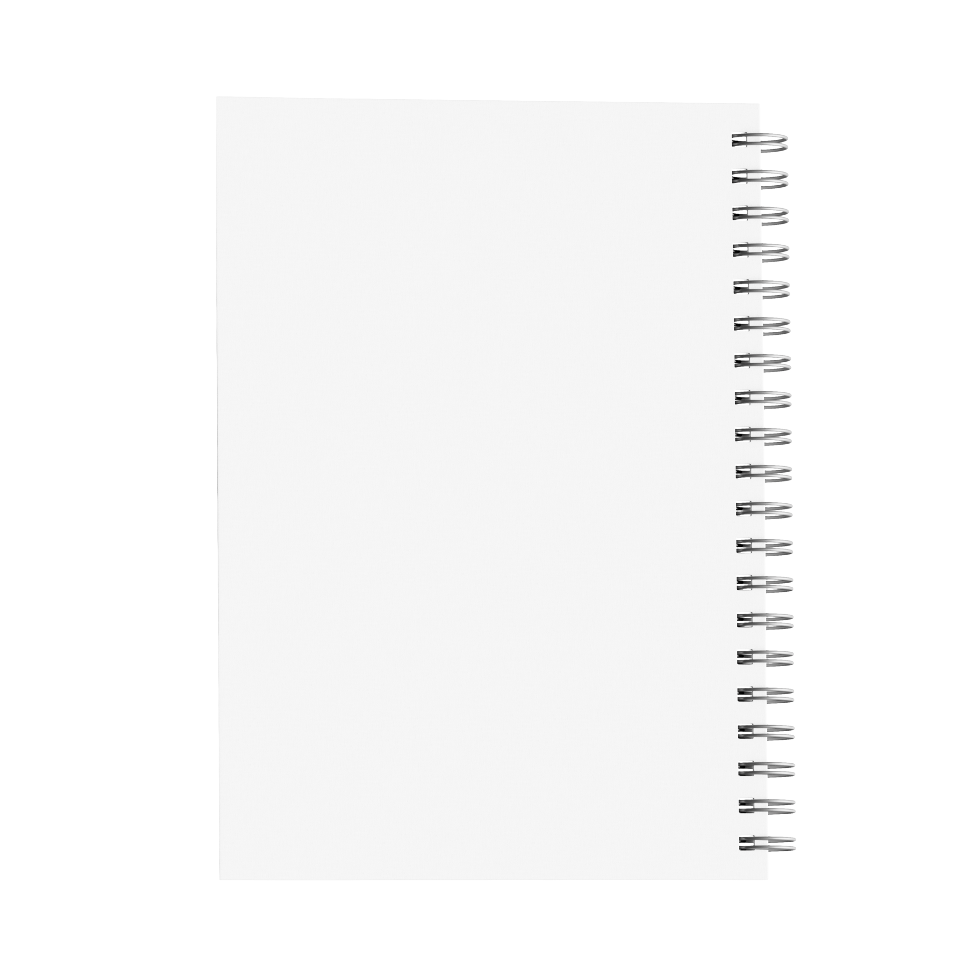Blank and white notebook with spiral without background. Template for ...