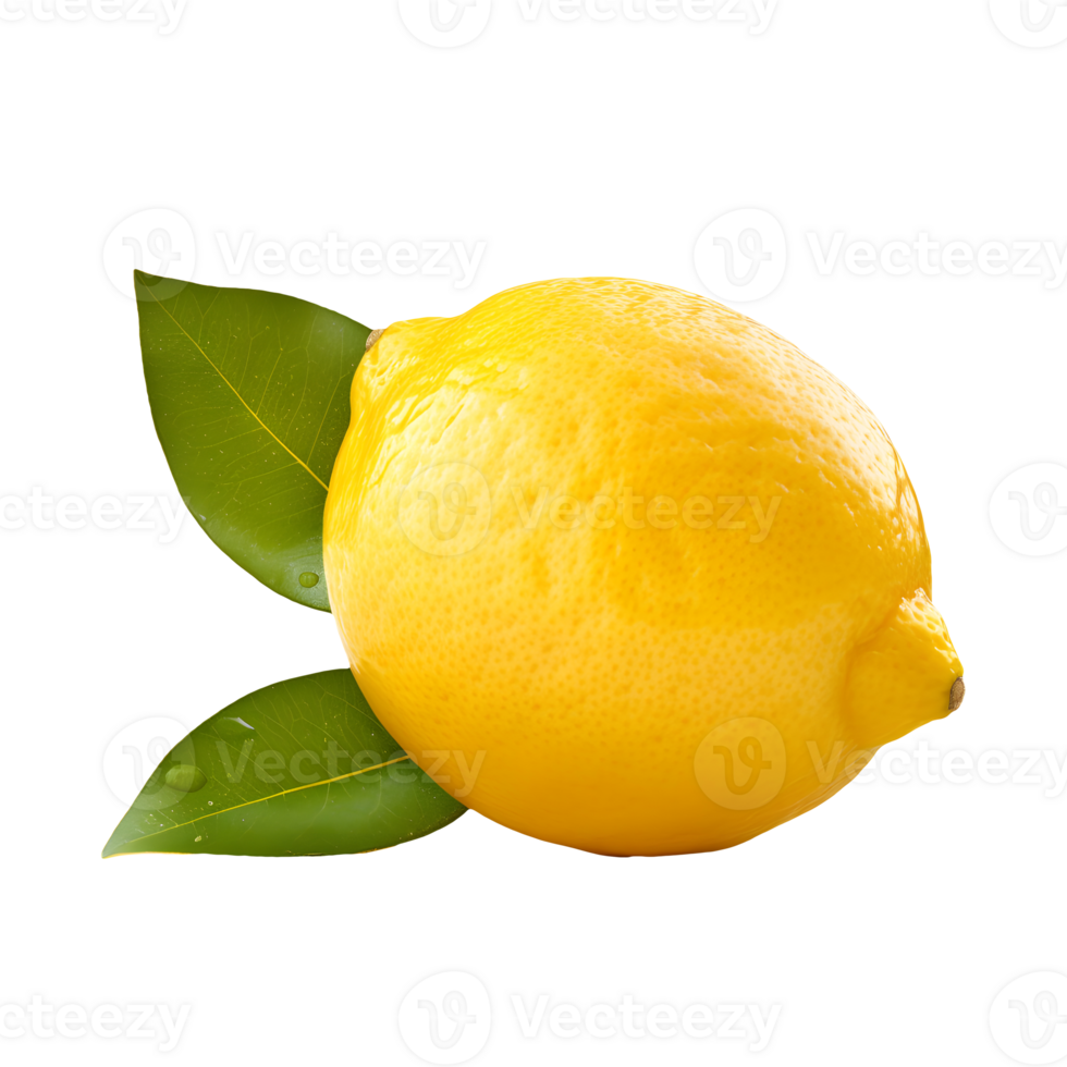 Close-up photo of fresh and tasty yellow lemon without background 44249271 PNG