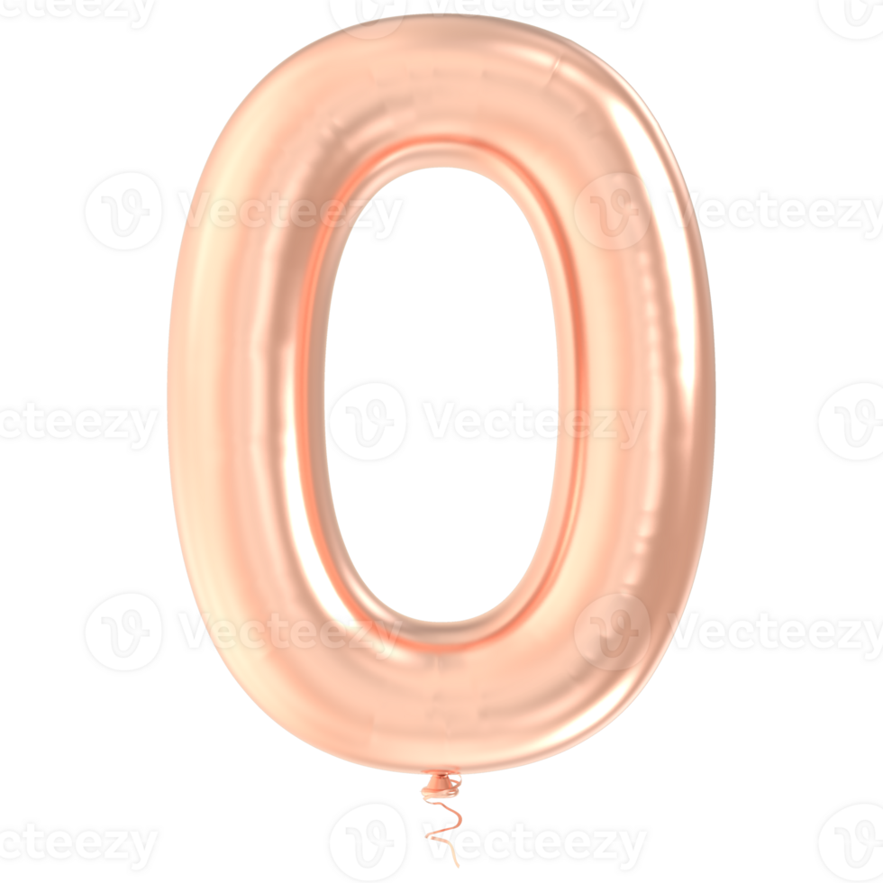 Gold Balloon Number 0 3d render 44249481 PNG Gold Balloon Number 0 3d render 44249481 PNG