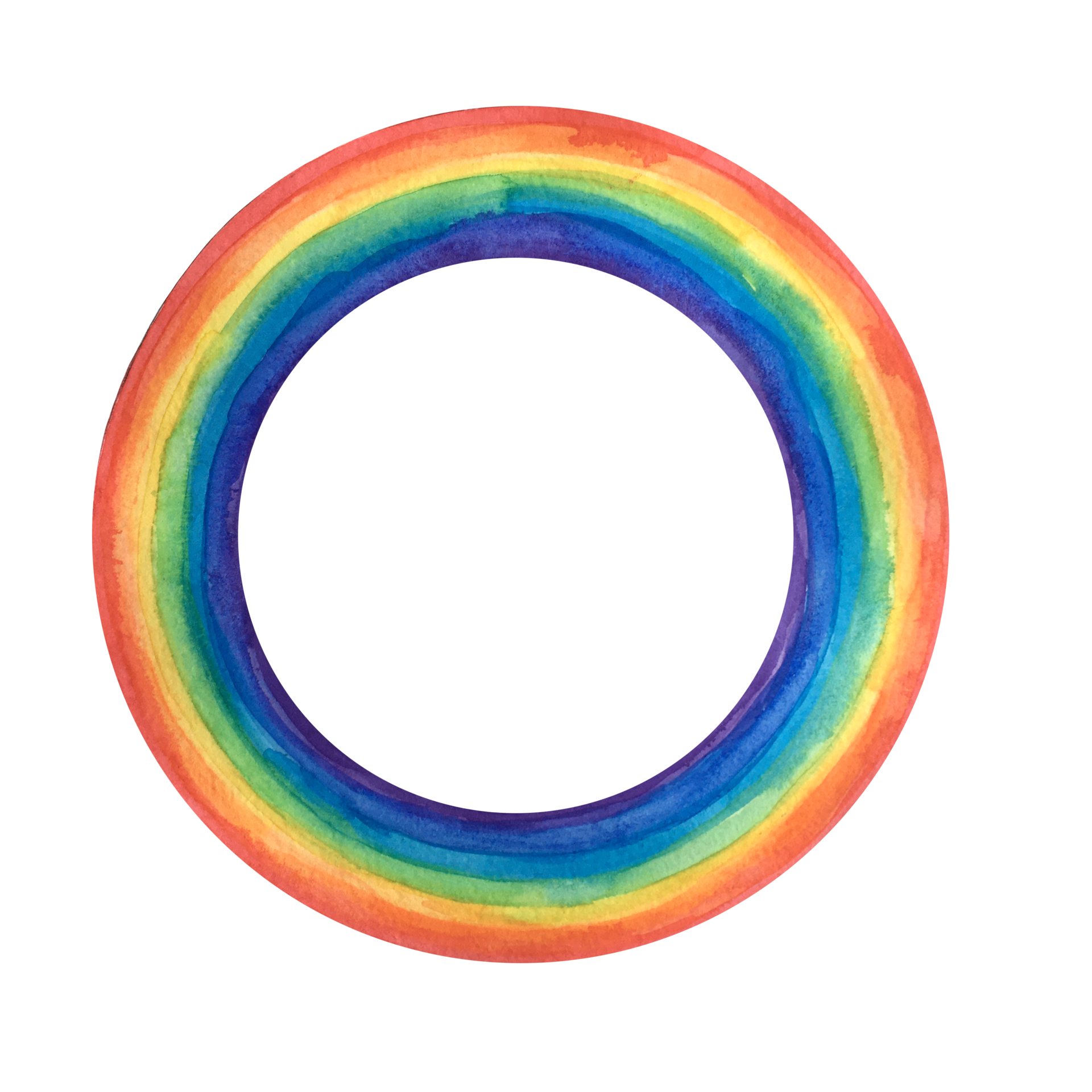 Hand drawn watercolor rainbow. Illustration for creating invitations ...