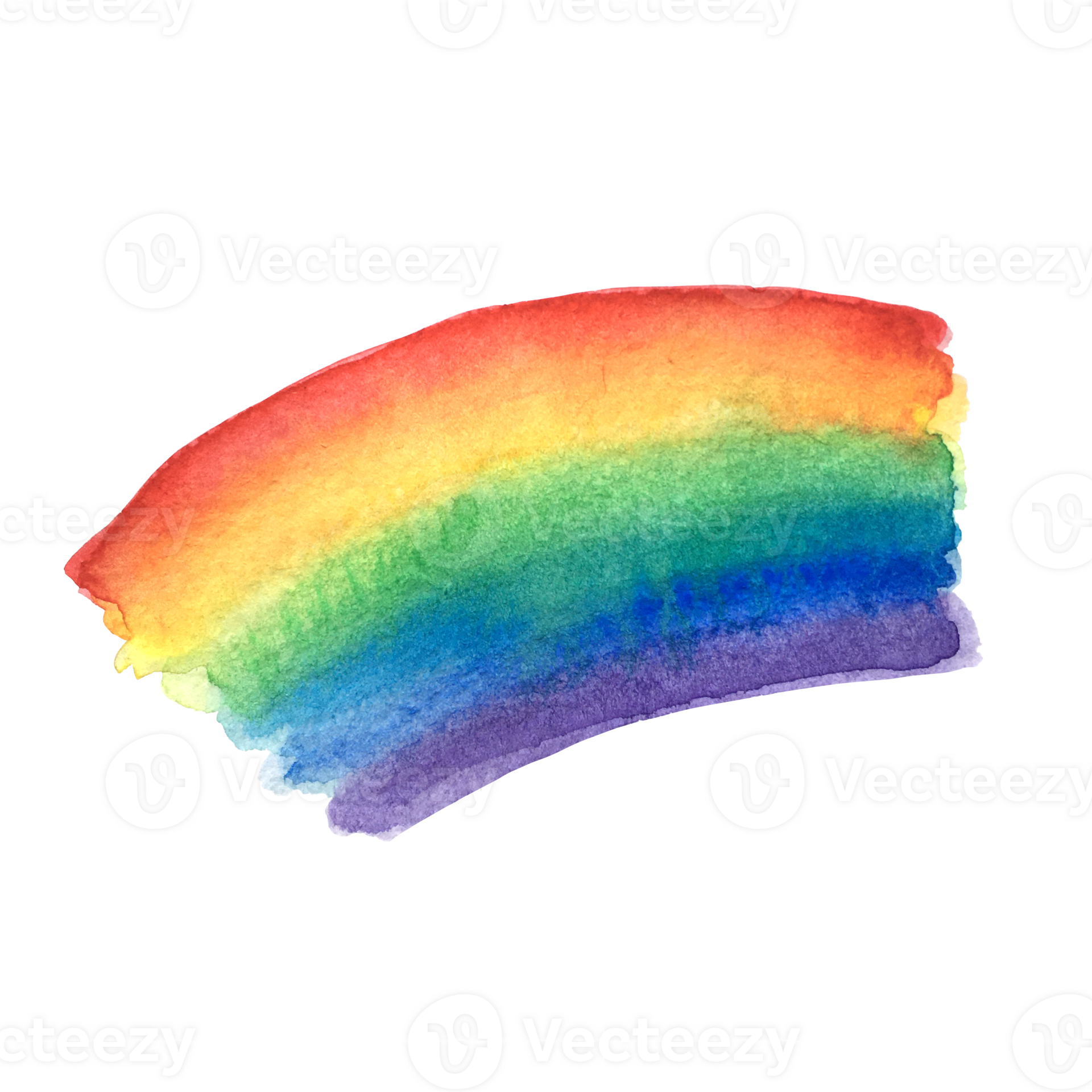 Hand drawn watercolor rainbow. Illustration for creating invitations ...