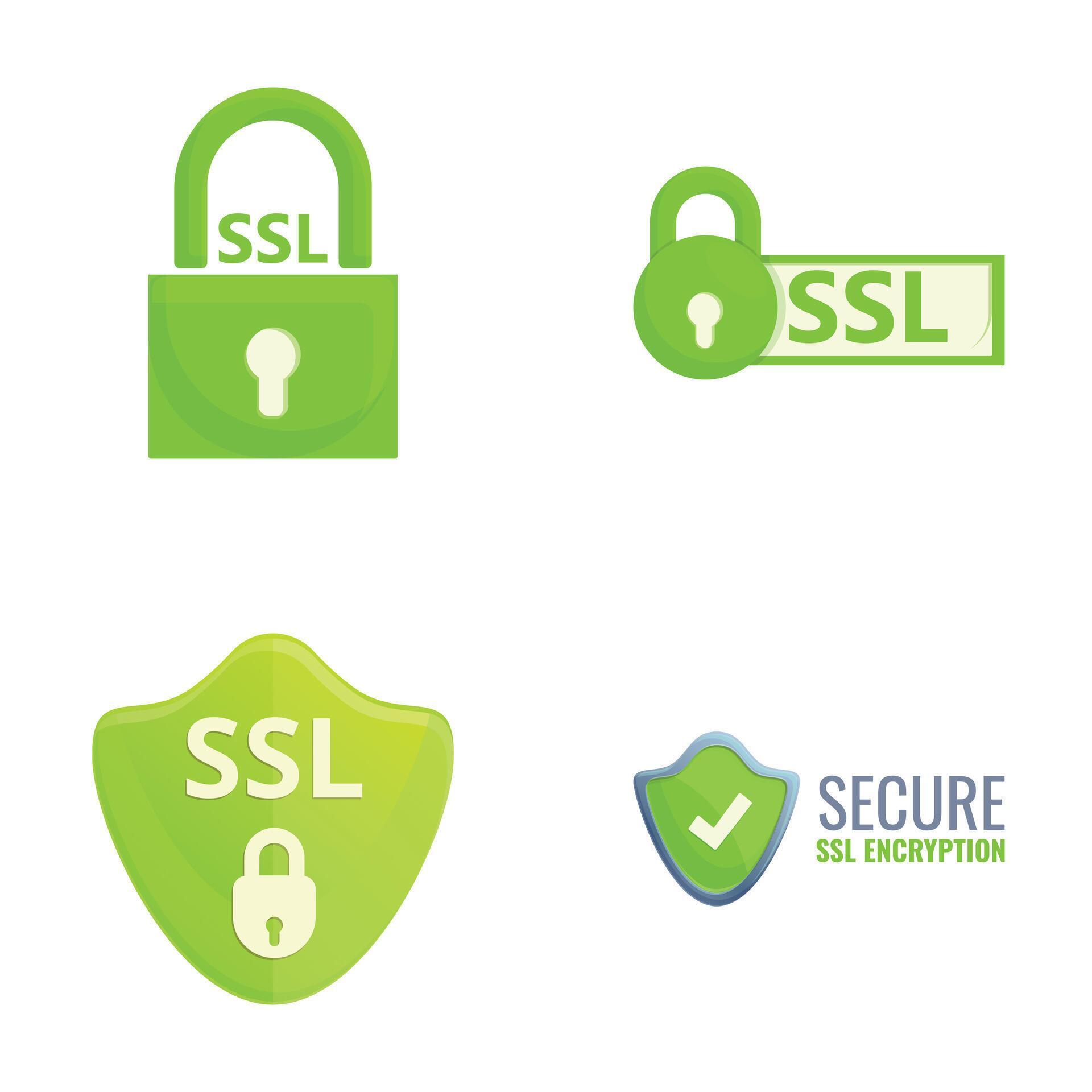 Ssl Secure Icons Set Cartoon Secure Sockets Layer Certificate 44251845 Vector Art At Vecteezy