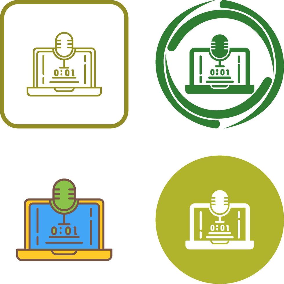 Voice Recorder Icon Design 44256950 Vector Art at Vecteezy