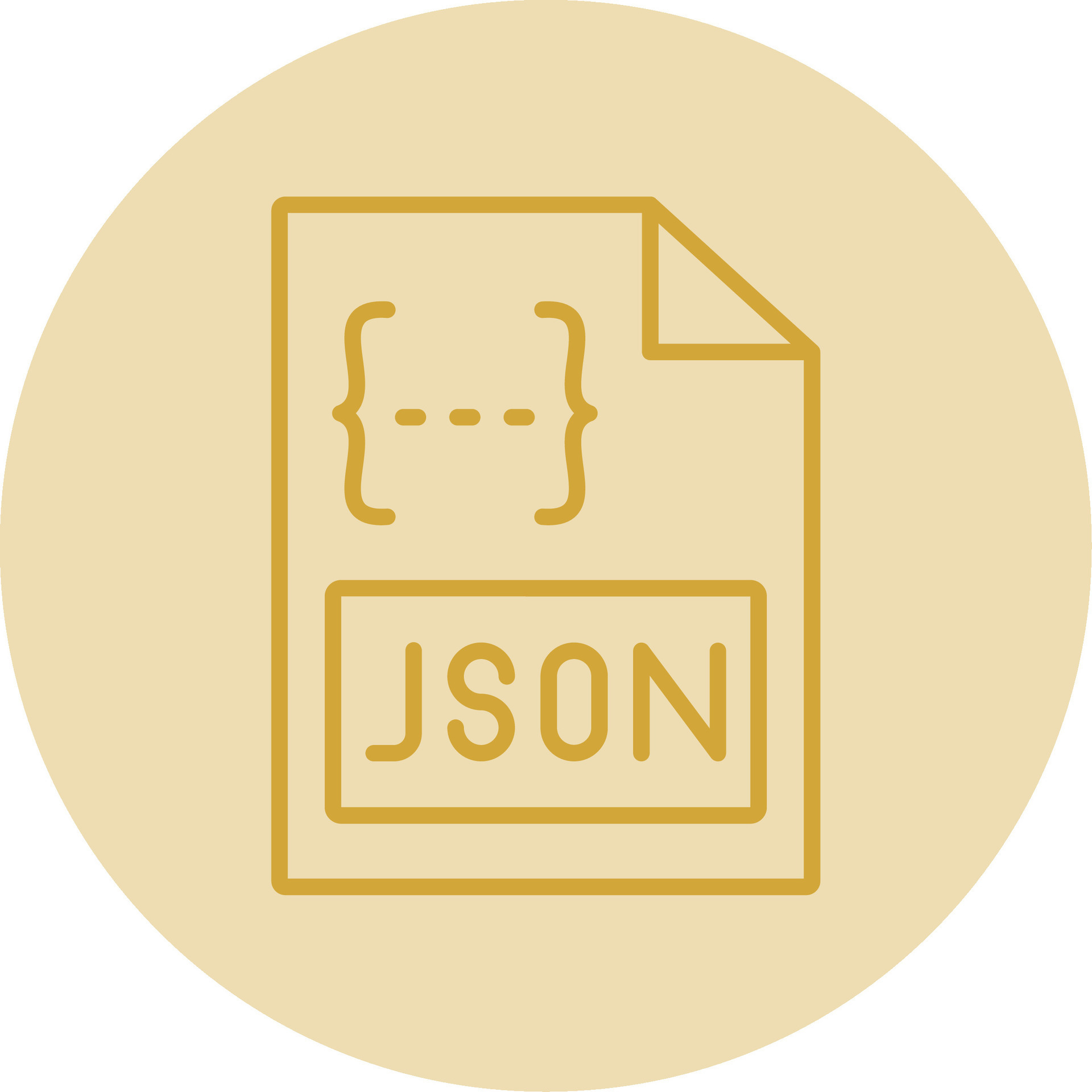 Json Line Yellow Circle Icon 44261414 Vector Art at Vecteezy