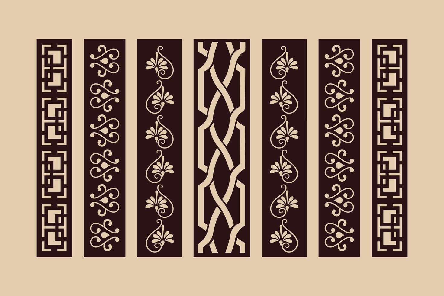 Laser And Cnc Cutting Panels Template Decorative Die Cut Cnc Pattern 44265030 Vector Art At