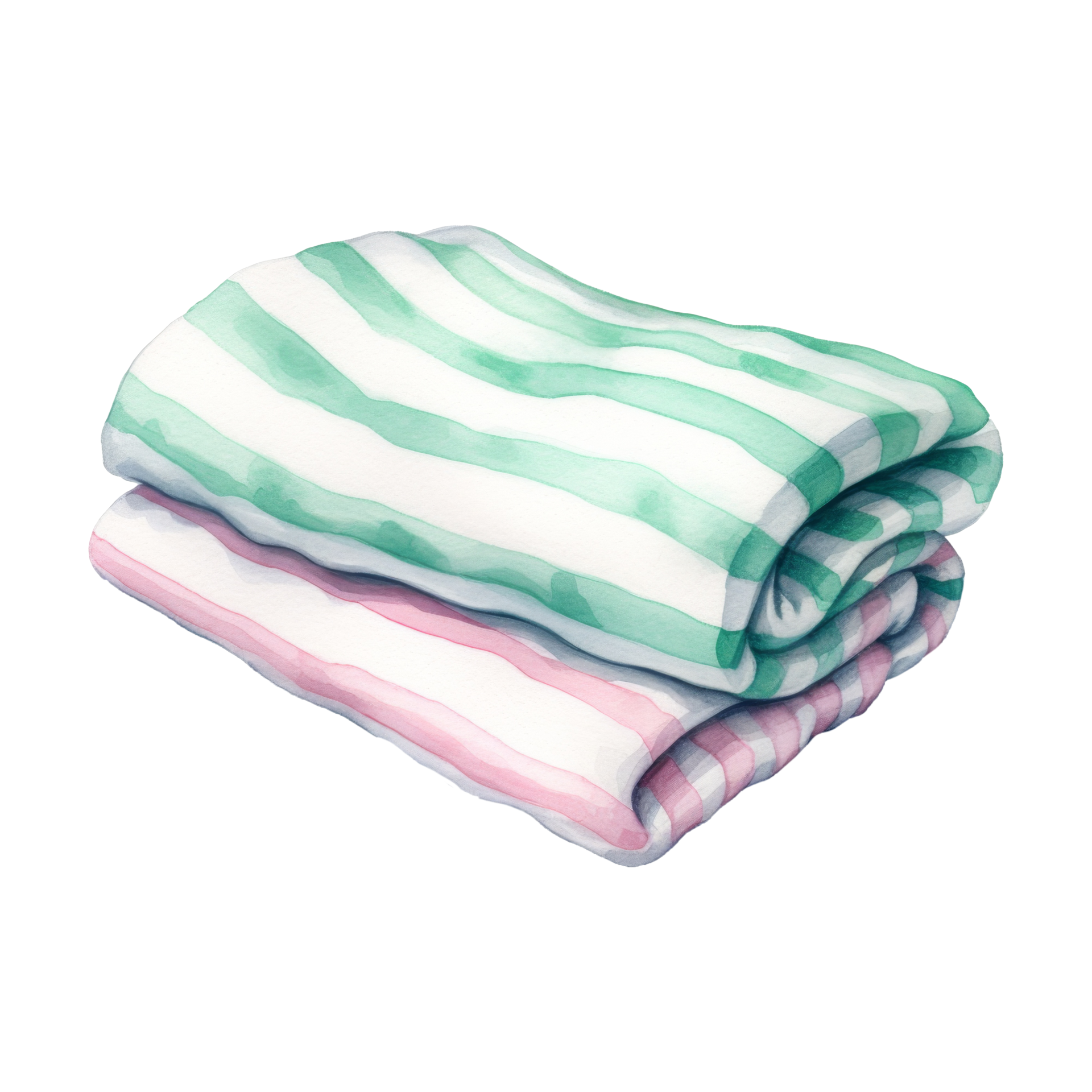Towel Isolated Detailed Watercolor Hand Drawn Painting Illustration ... Towel Isolated Detailed Watercolor Hand Drawn Painting Illustration ...