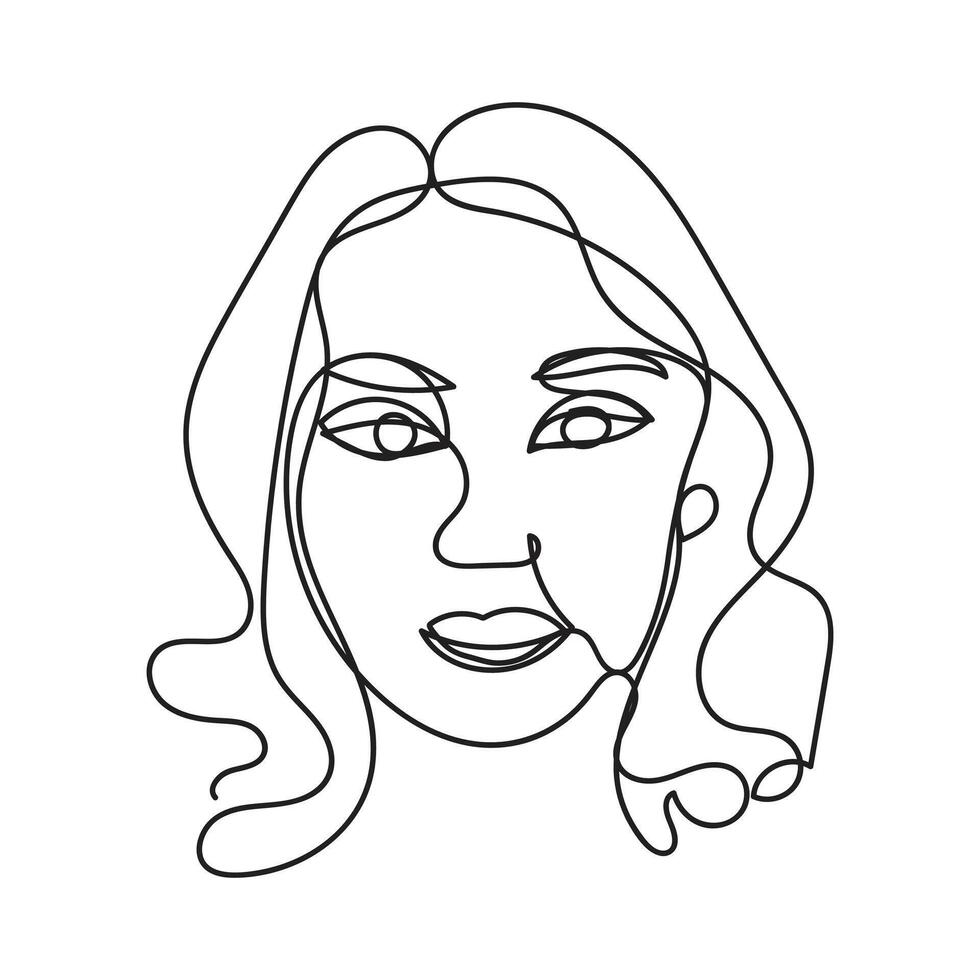 Female Minimal Design Hand Drawn One Line Style Drawing One Line Art Continuous Drawing