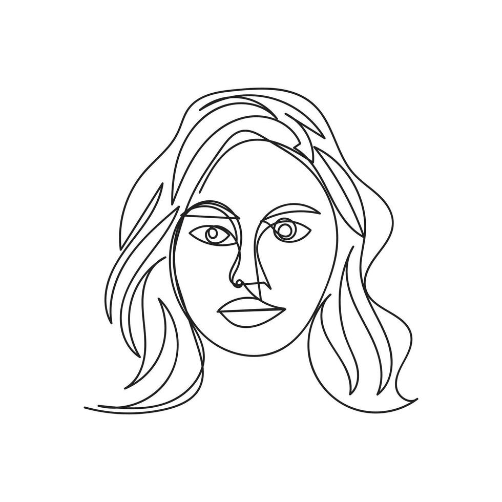 Female Minimal Design Hand Drawn One Line Style Drawing One Line Art Continuous Drawing
