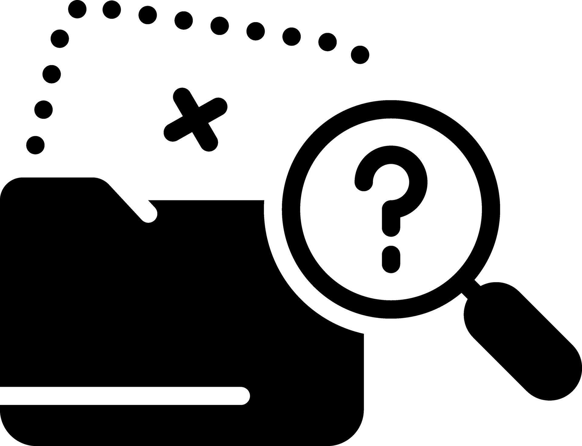 Solid black icon for missing data 44270226 Vector Art at Vecteezy