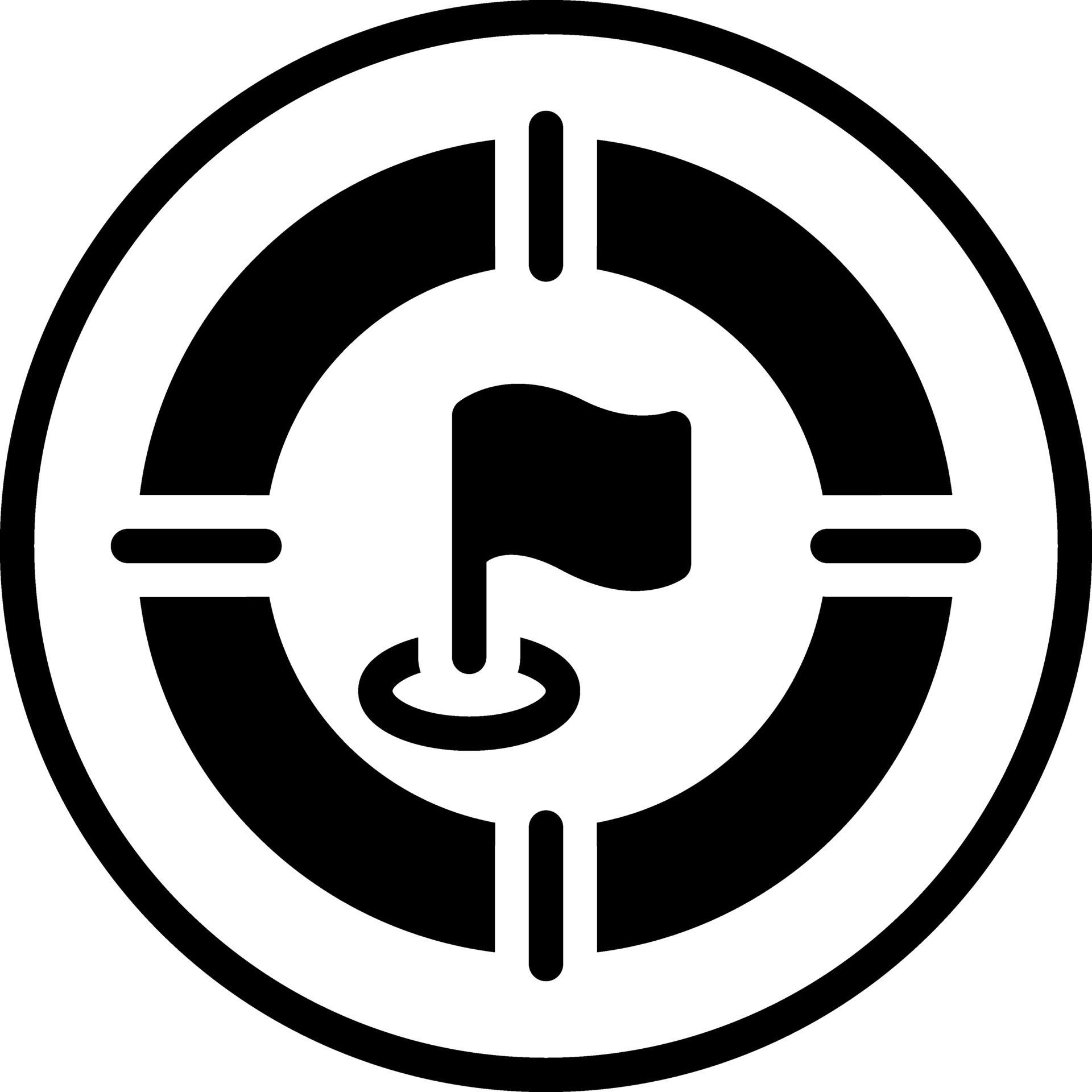 Solid black icon for objective 44270350 Vector Art at Vecteezy
