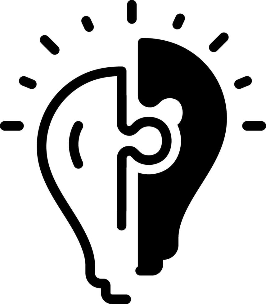 Solid black icon for problem solution 44270374 Vector Art at Vecteezy