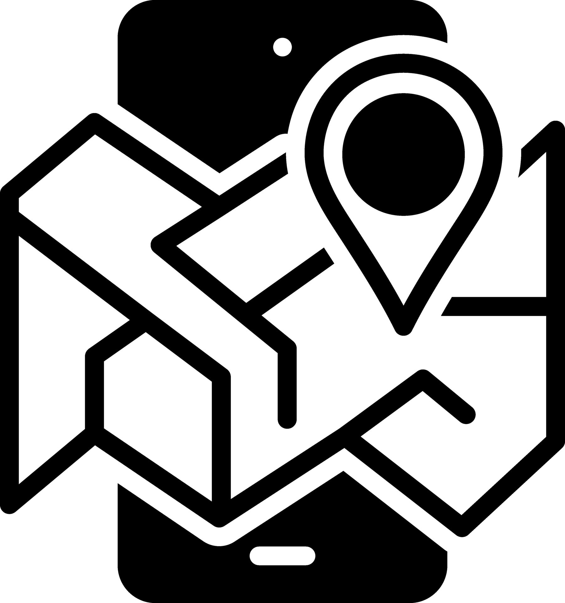 Solid black icon for geolocation 44270481 Vector Art at Vecteezy