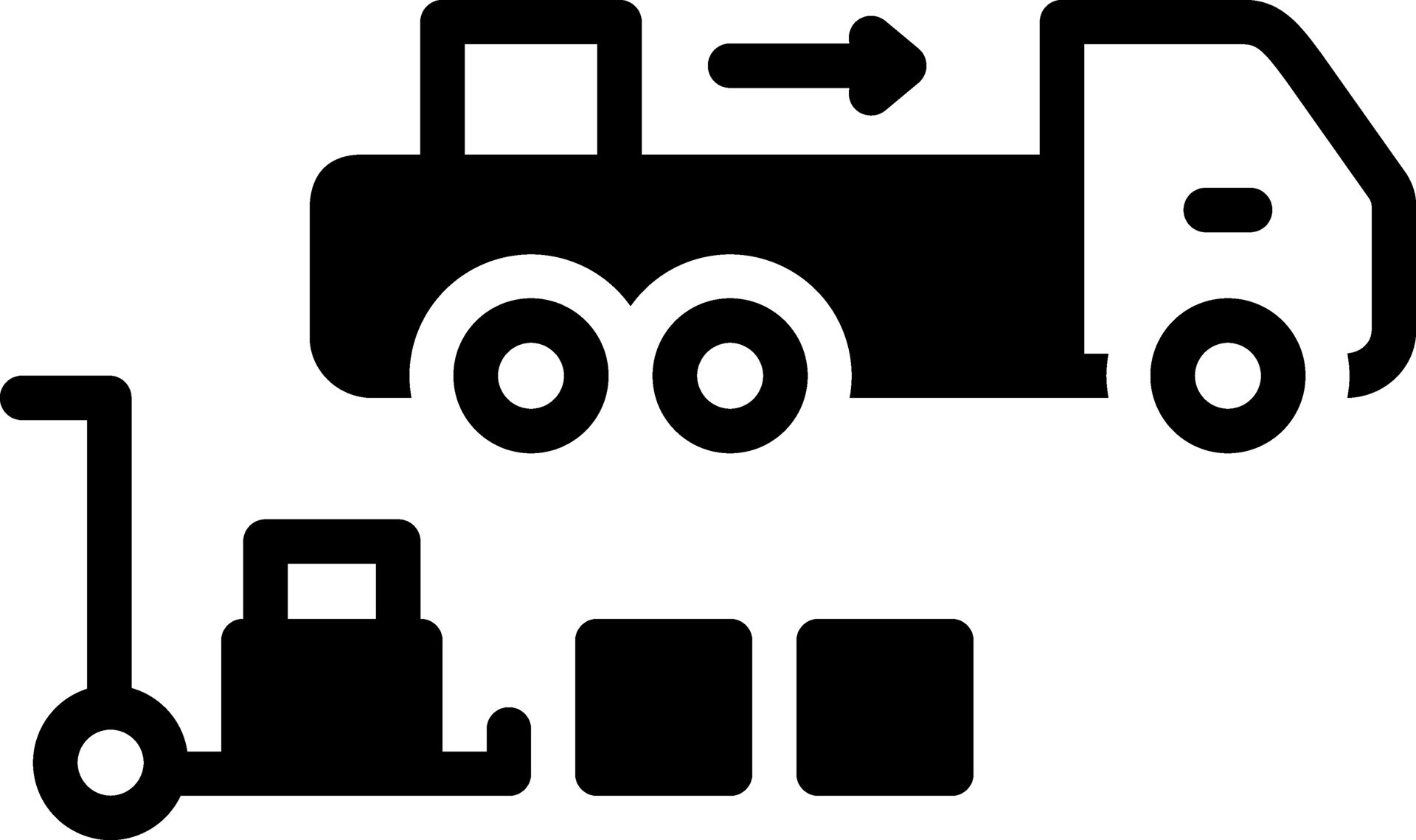 Solid black icon for loading 44270482 Vector Art at Vecteezy