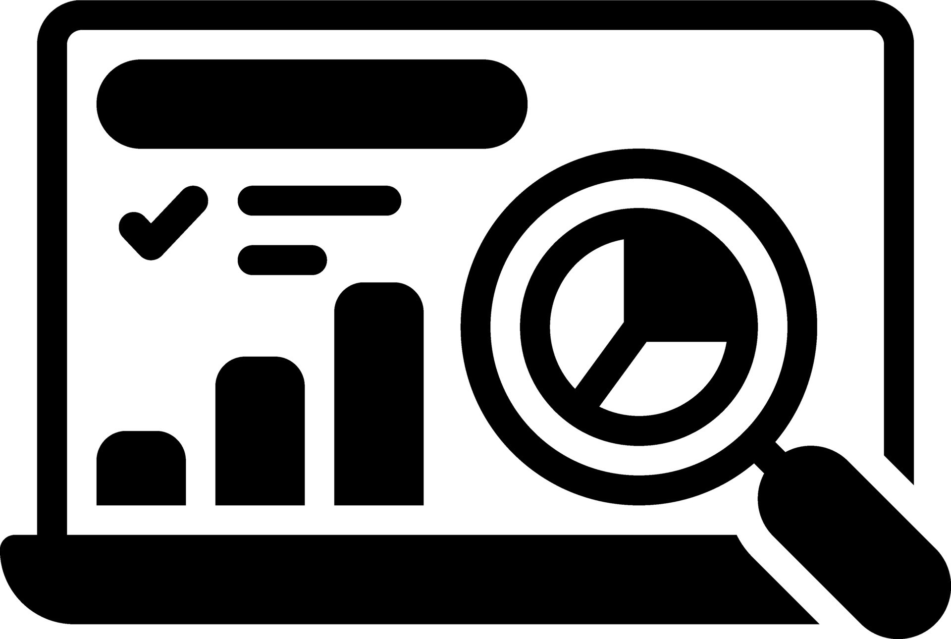 Solid black icon for data analysis 44270608 Vector Art at Vecteezy