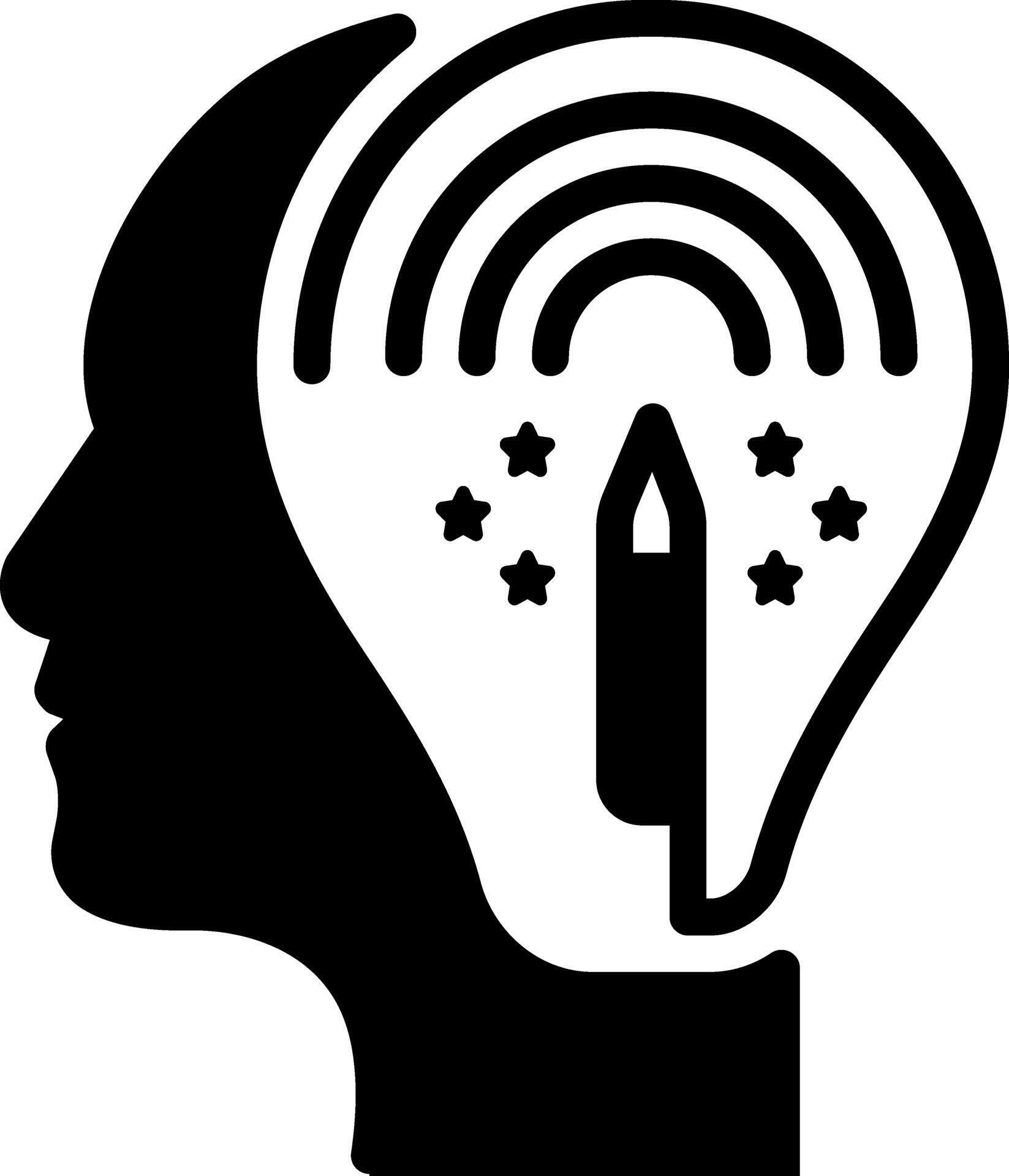Solid black icon for creativity 44270623 Vector Art at Vecteezy