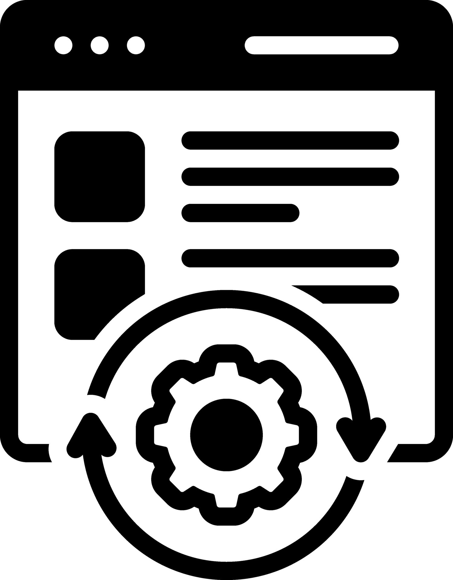 Solid black icon for modification 44270696 Vector Art at Vecteezy