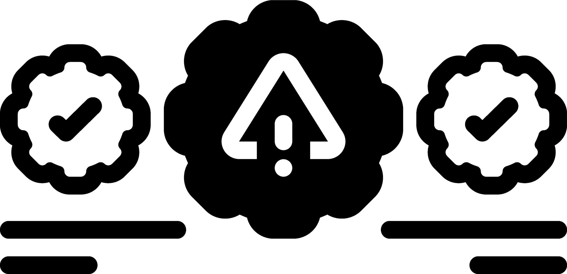 Solid black icon for identifying errors 44270701 Vector Art at Vecteezy