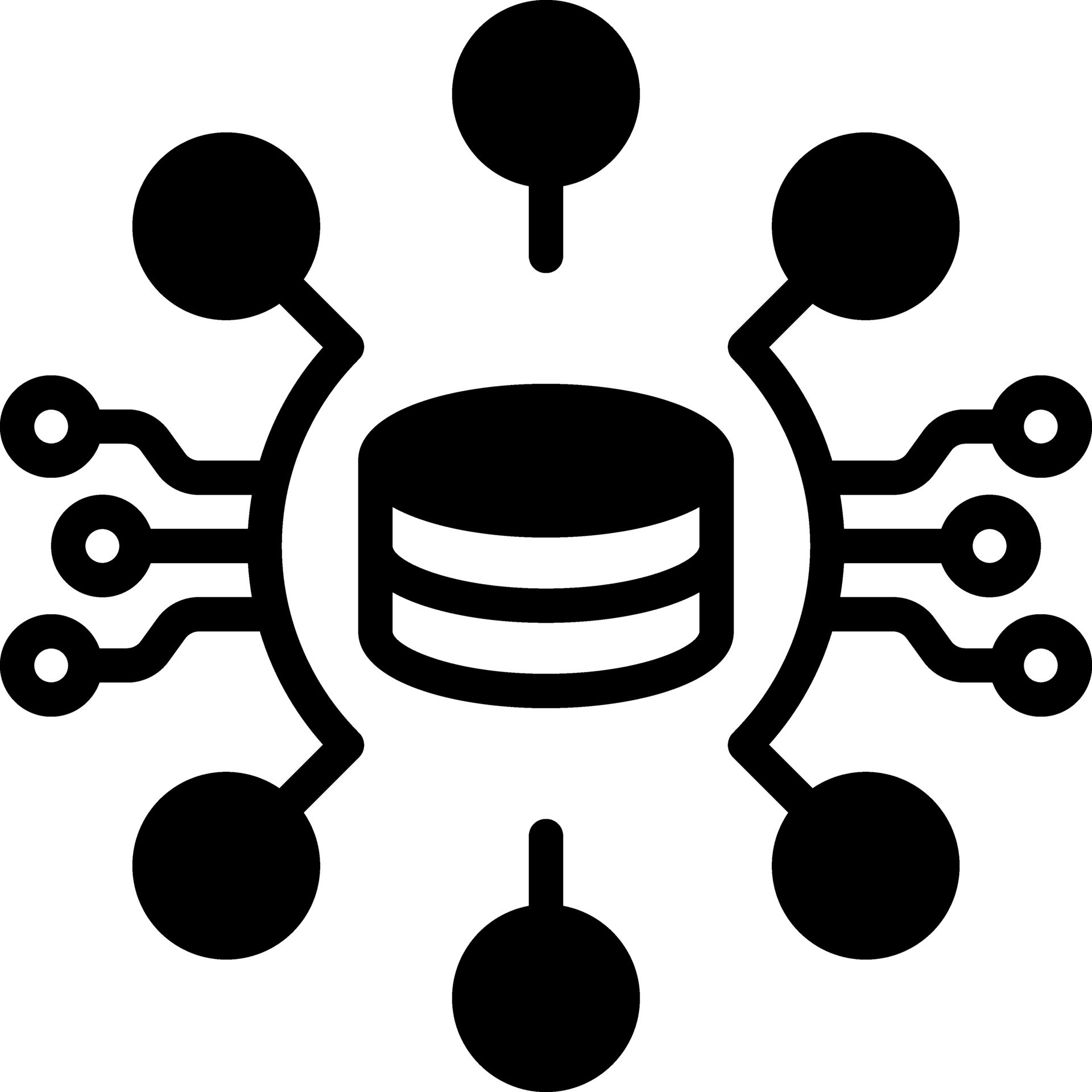 Solid black icon for data 44270850 Vector Art at Vecteezy