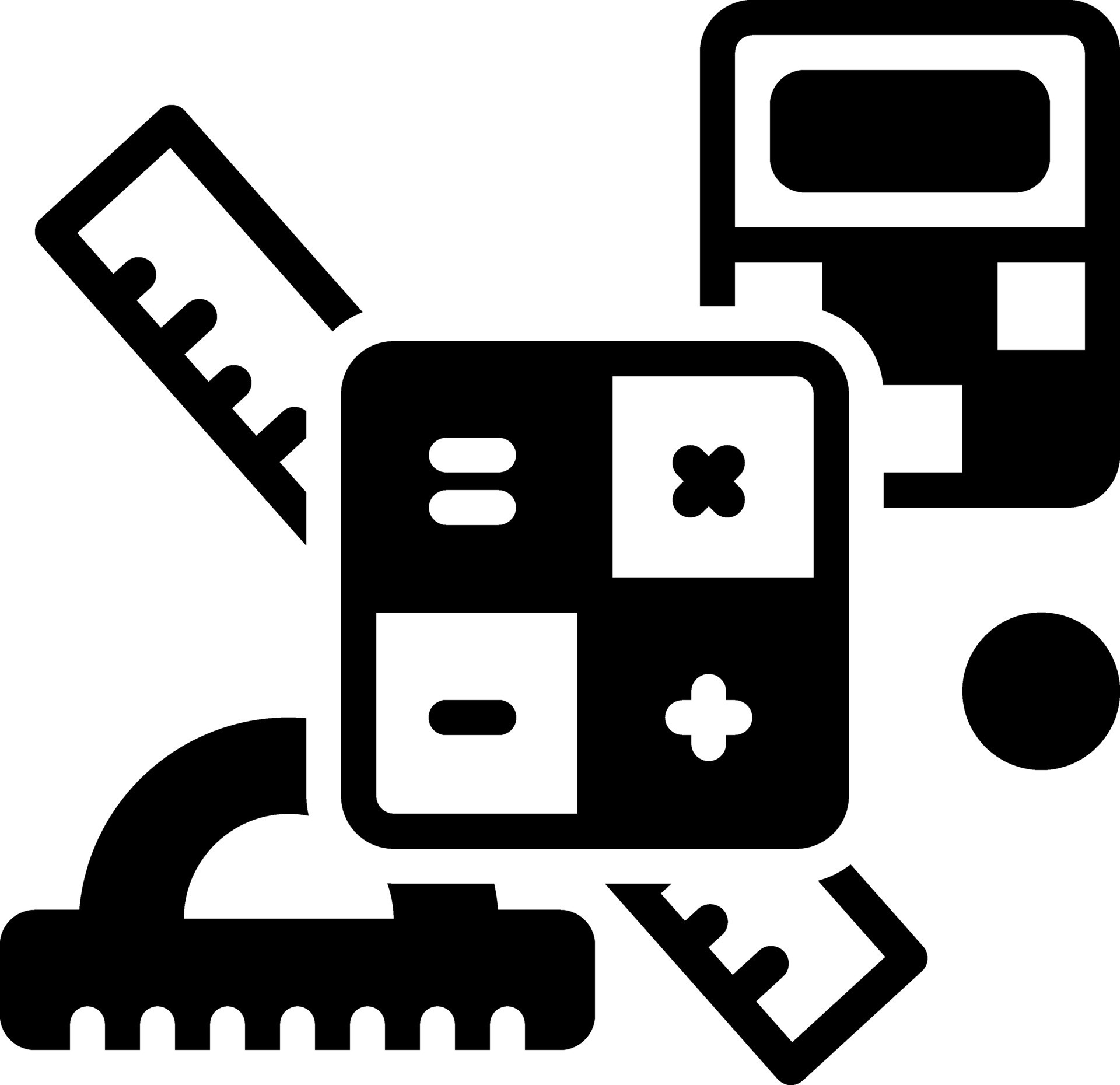 sólido negro icono para matemáticas 44270990 Vector en Vecteezy