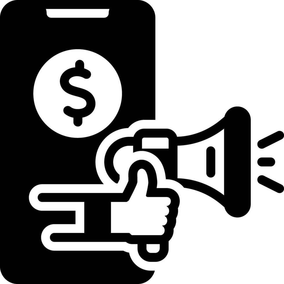 Solid black icon for referral program 44271006 Vector Art at Vecteezy