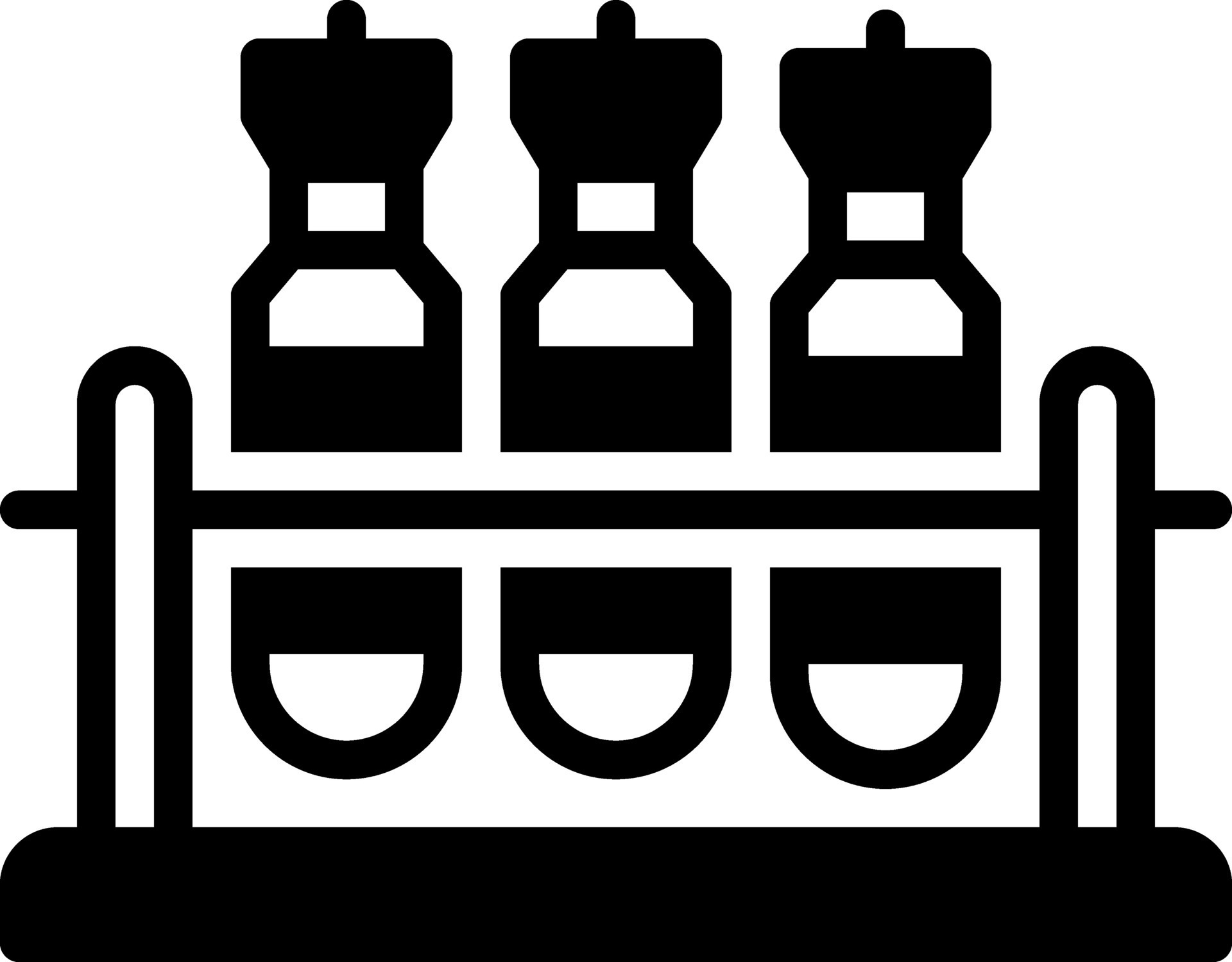 Solid black icon for sampling 44271013 Vector Art at Vecteezy