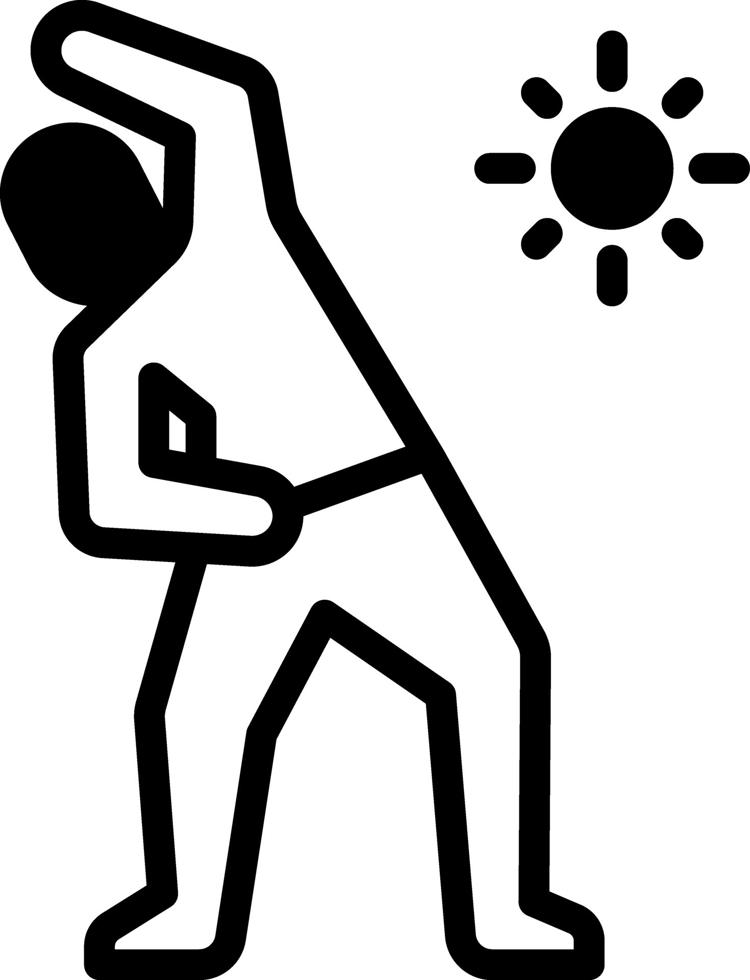 Solid black icon for exercise 44271026 Vector Art at Vecteezy