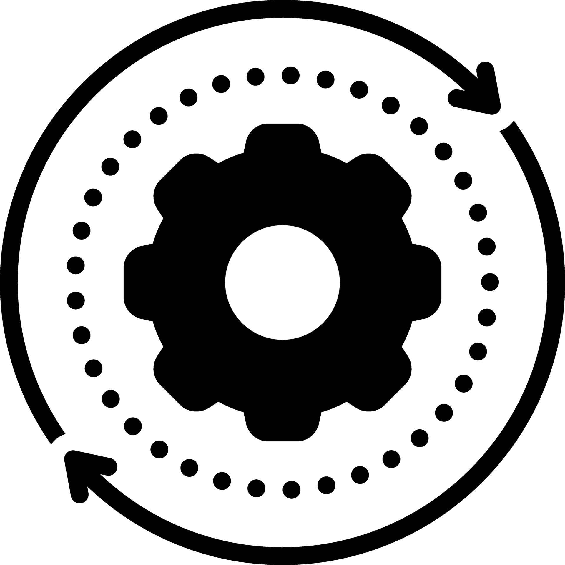 Solid black icon for sync 44271150 Vector Art at Vecteezy