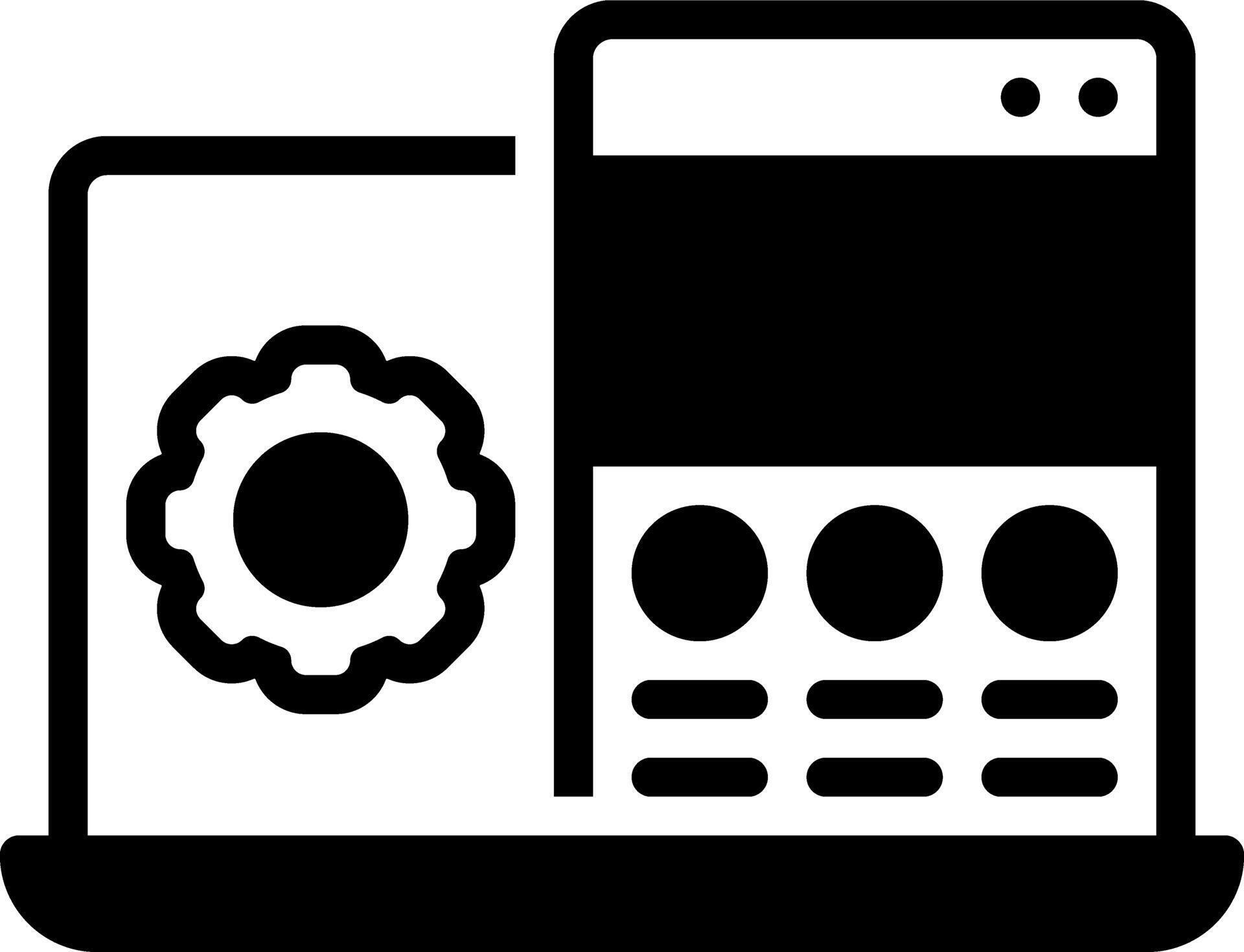 Solid black icon for development 44271197 Vector Art at Vecteezy