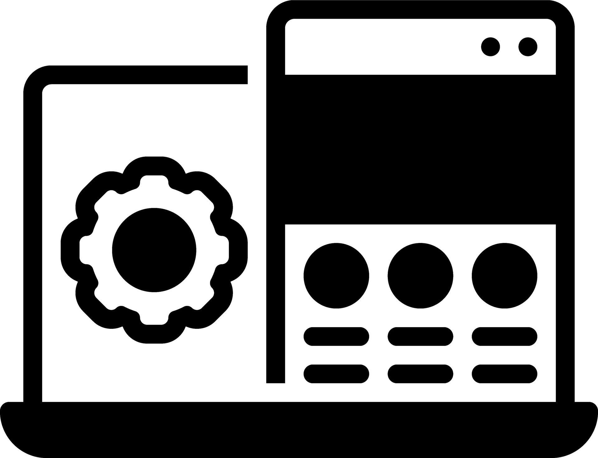 Solid black icon for development 44271197 Vector Art at Vecteezy