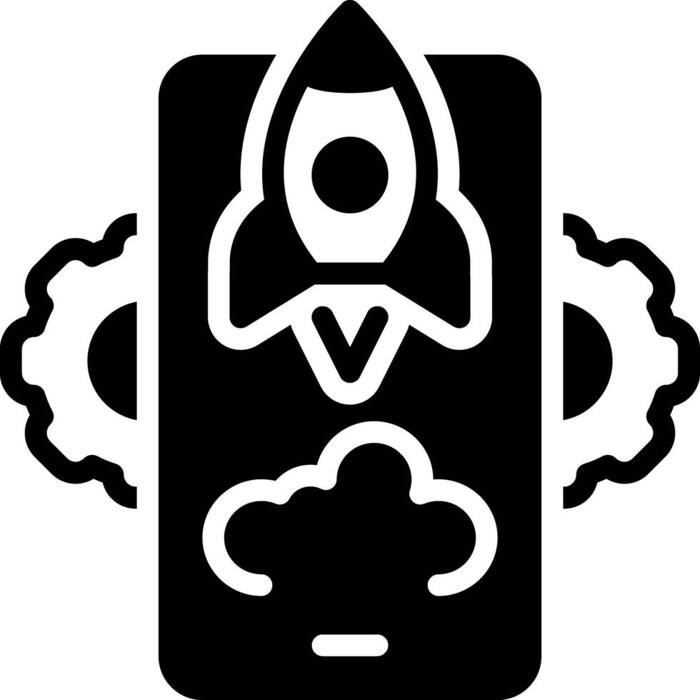 Solid black icon for optimization 44271210 Vector Art at Vecteezy