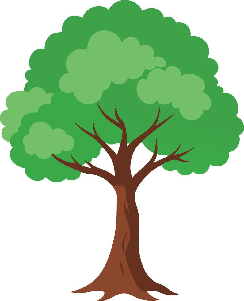 hand drawn illustration of green spring tree 44271757 Vector Art at ...