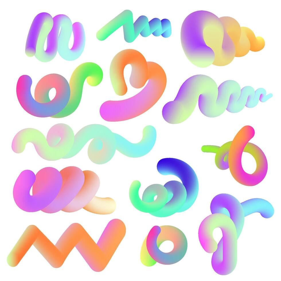 Fluid gradient blend curve.Smooth abstract shapes with vibrant ...