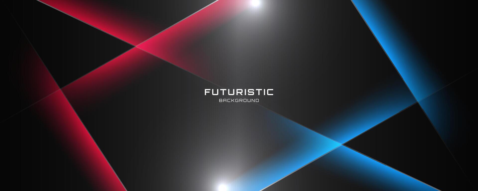 3d Black Techno Background Overlap Layer On Dark Space With Red Blue Light Lines Effect