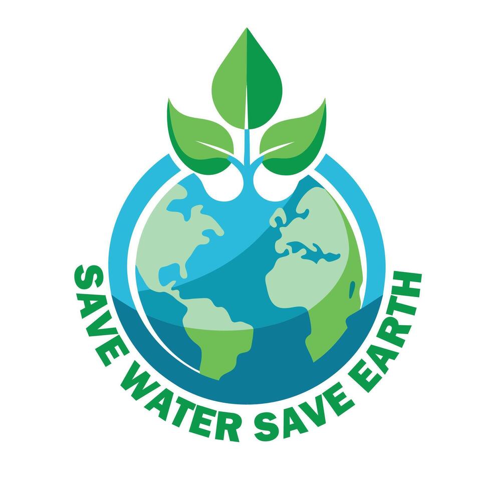 Every Drop Counts Save Water Save Earth Save Lives Water Conservation Logo Conserve Today Thrive ...