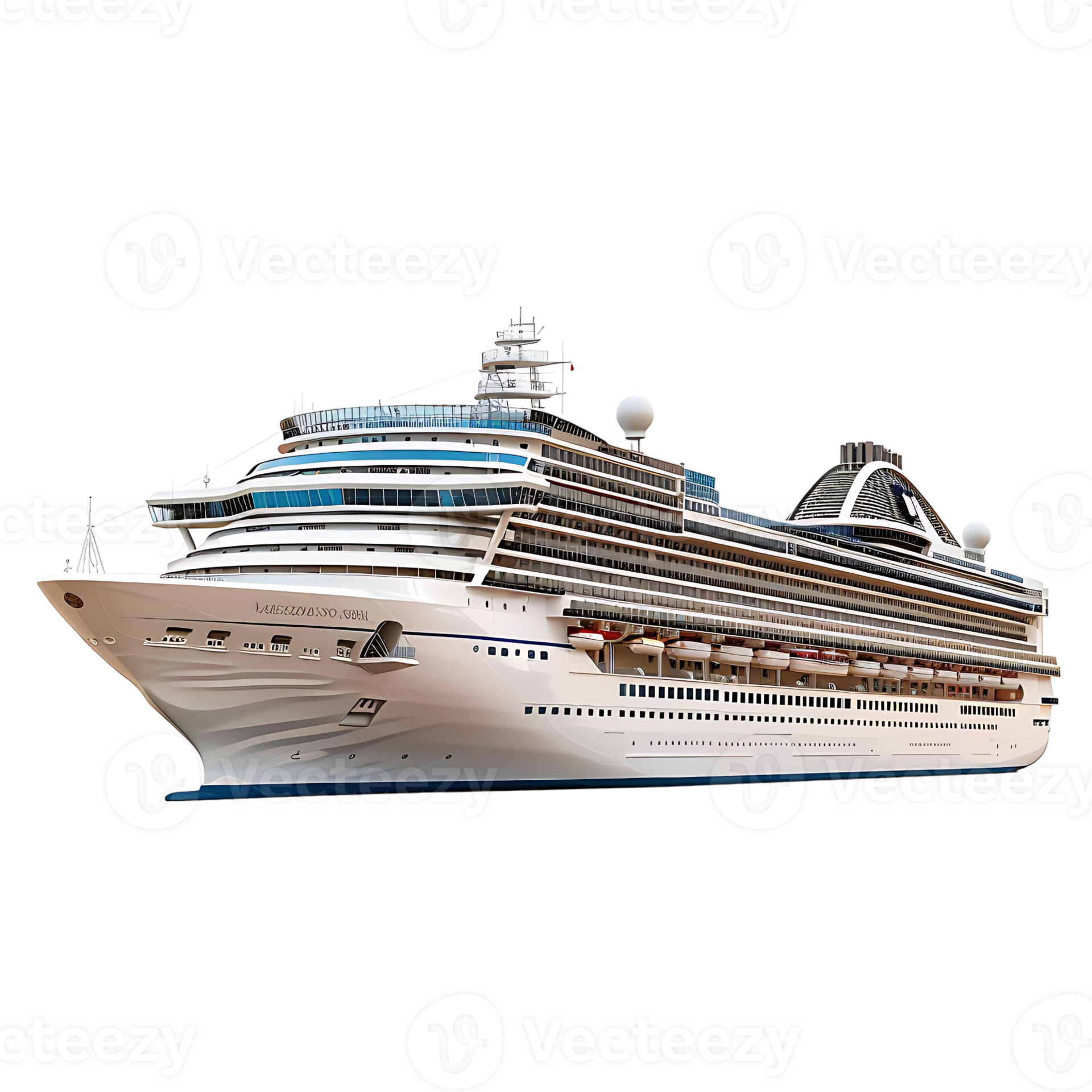 Cruise ship side view on isolated transparent background 44276156 PNG