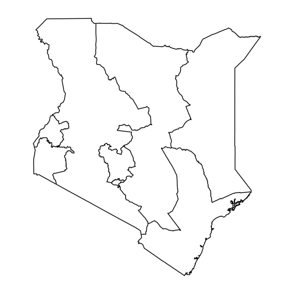 Kenya Map With Provinces Illustration 44276901 Vector Art At Vecteezy