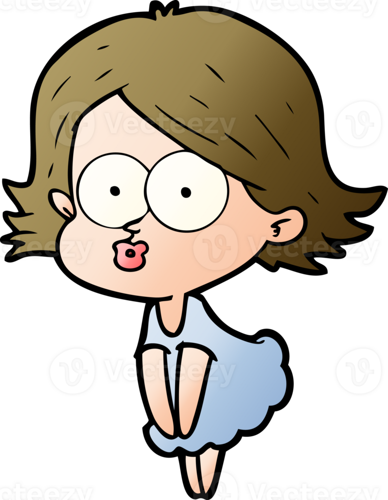 Cartoon Girl Pouting 44287413 Png
