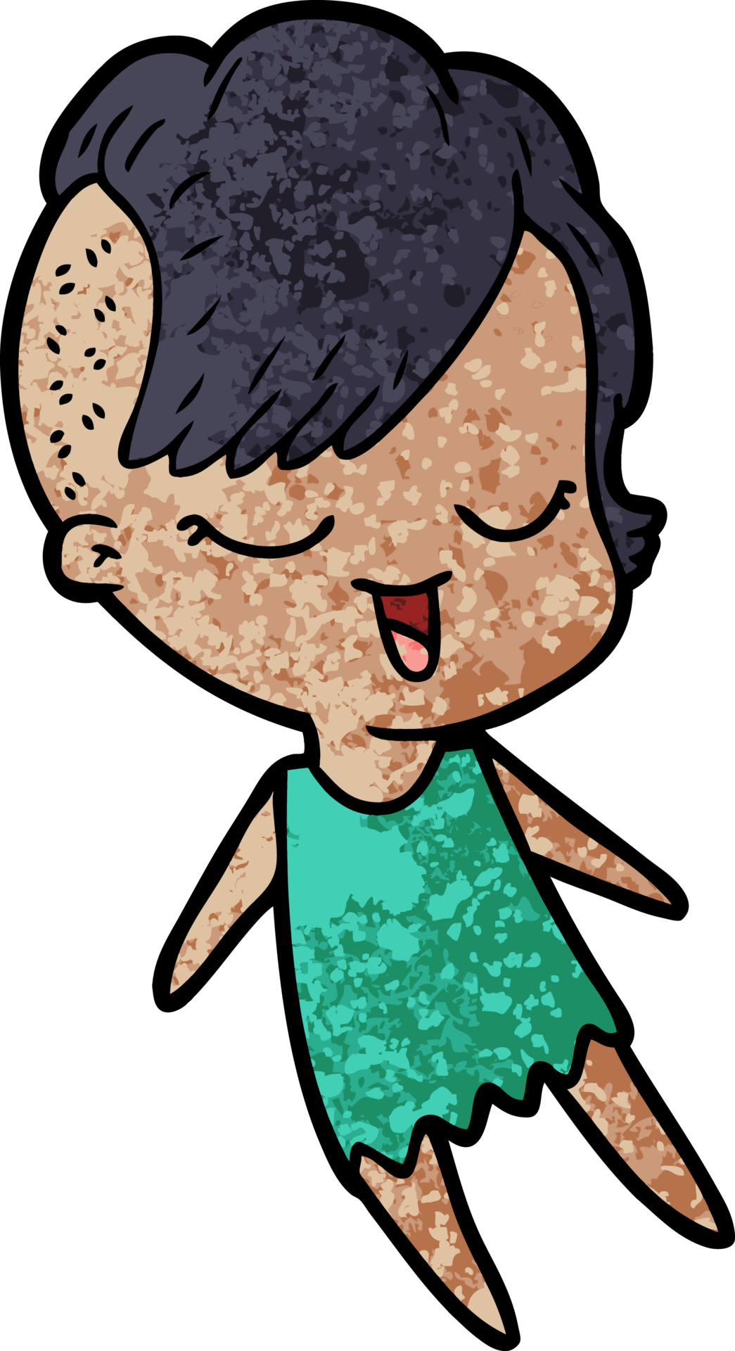 Happy Cartoon Girl 44287918 Png