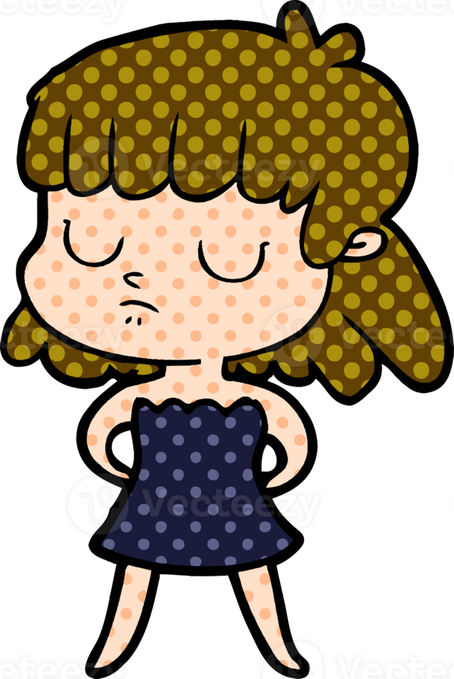 cartoon indifferent woman 44288366 PNG