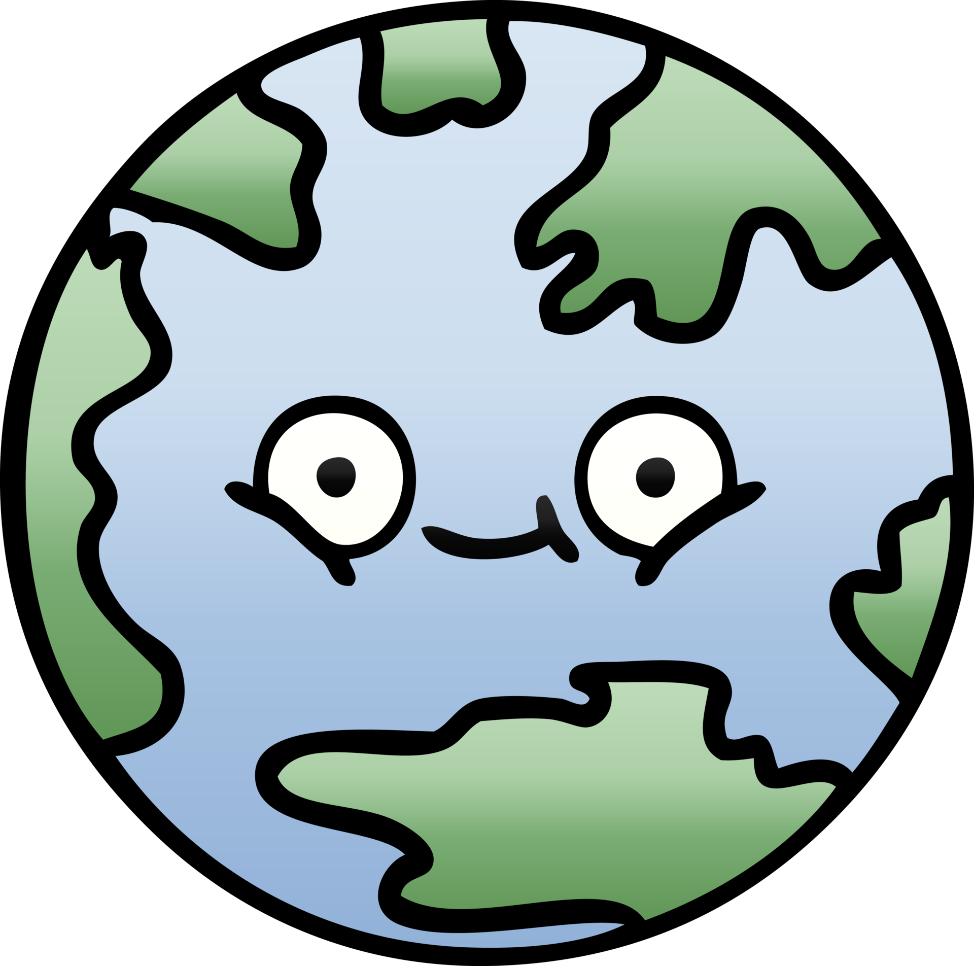 Gradient Shaded Cartoon Planet Earth 44292064 Png