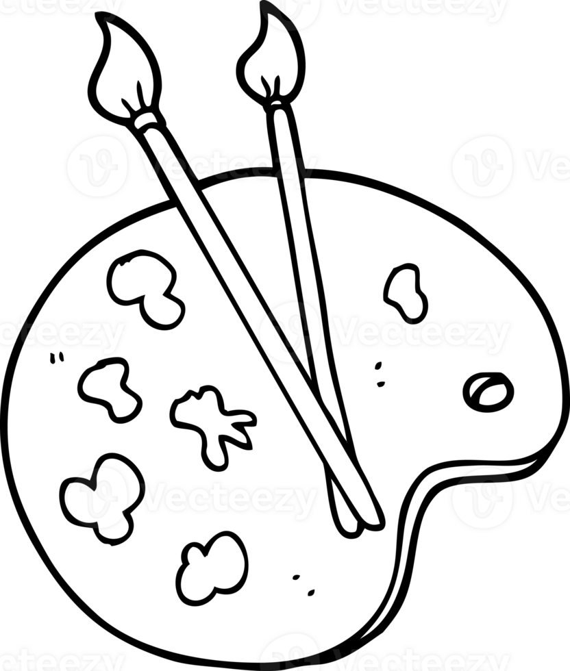 line drawing cartoon artist palette 44292079 PNG line drawing cartoon artist palette 44292079 PNG
